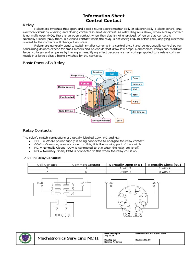 Control Contacts Lecture PDF | PDF | Relay | Switch
