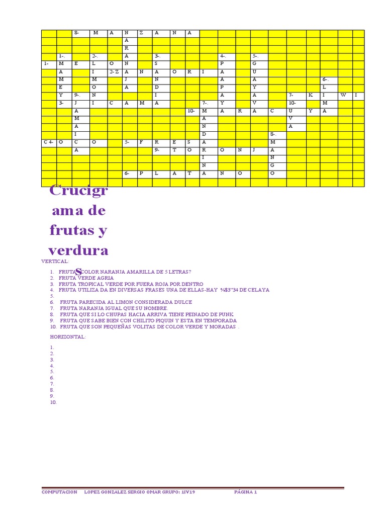 Cursigrama de Compu | PDF