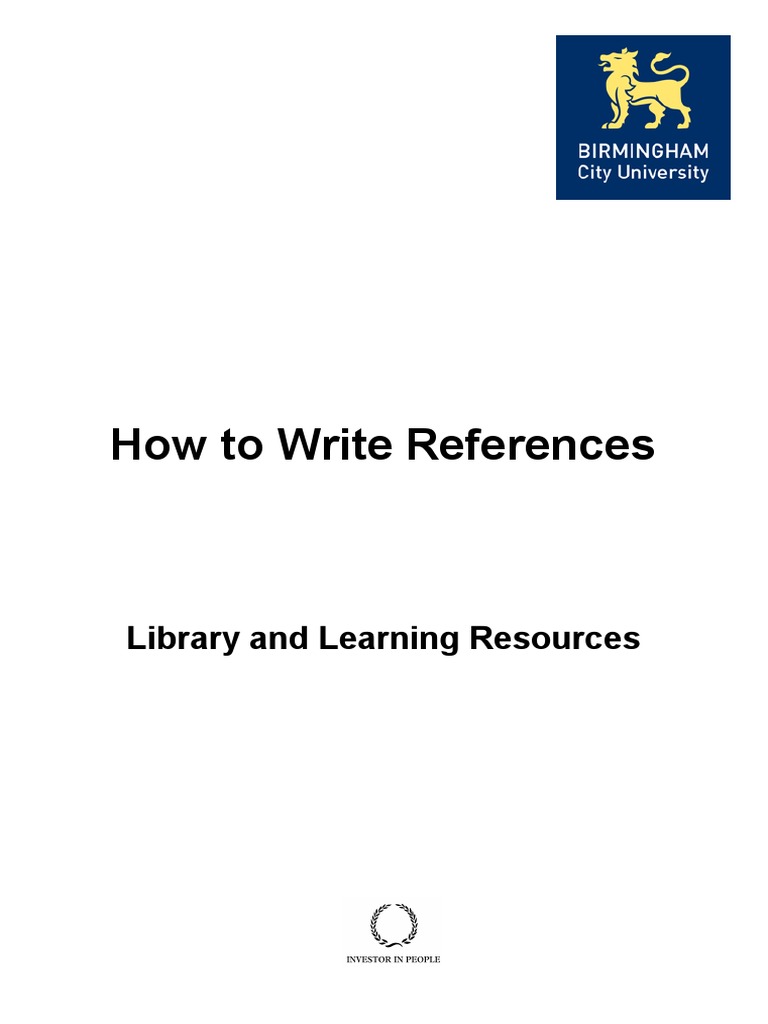 Harvard Referencing Booklet - BCU PDF | PDF | Microform | World Wide Web