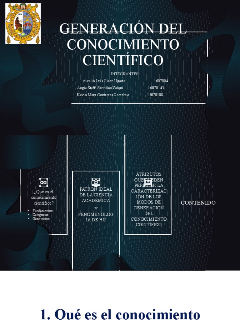Generacion de Conocimiento Cientifico | PDF | Método científico ...