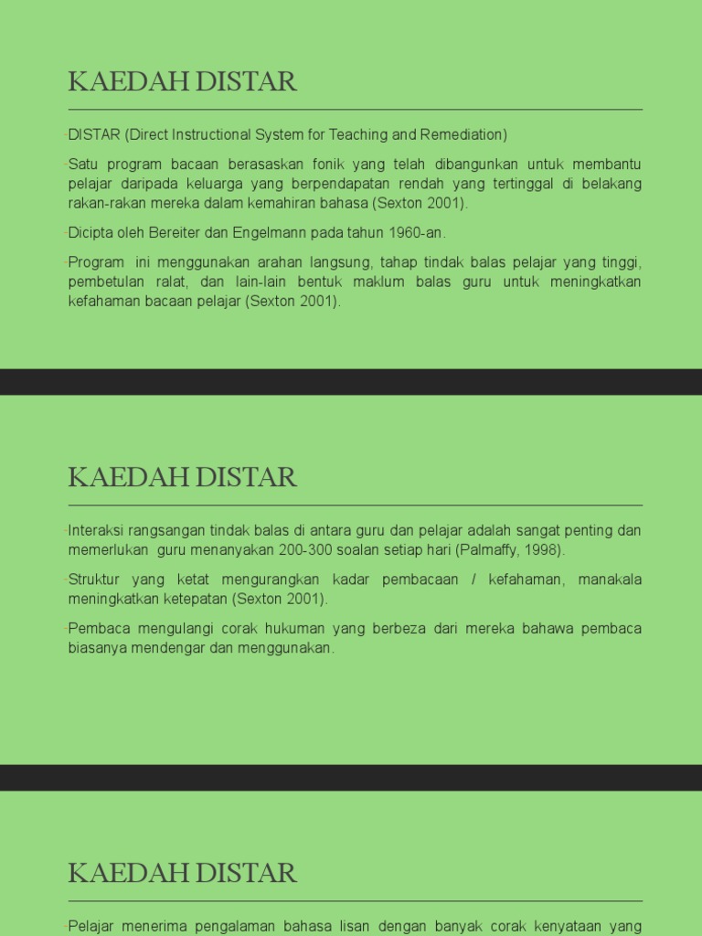 Kaedah DISTAR REBUS | PDF