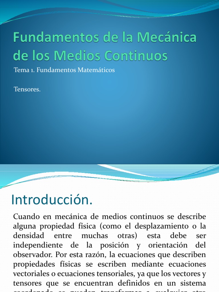 Tema 1 - Parte 4 - Tensores | PDF | Vector Euclidiano | Multiplicación