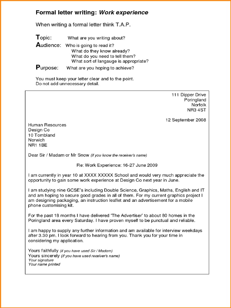 Formal Letter Writing Exercise PDF | PDF