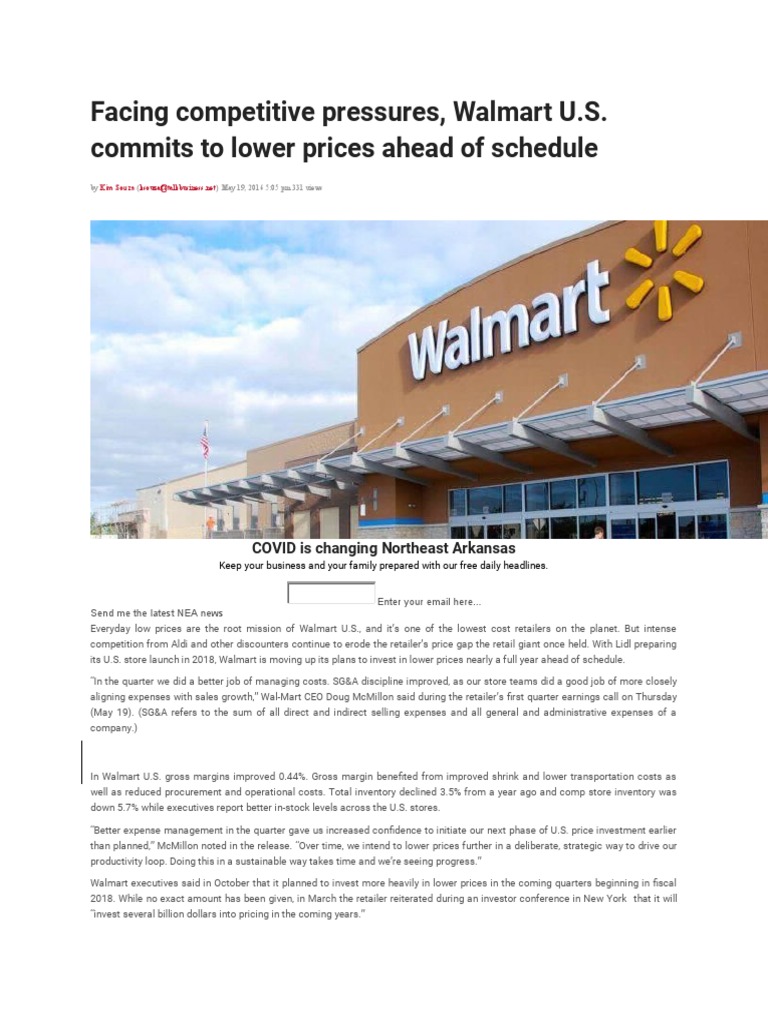 Facing Competitive Pressures | PDF | Walmart | Retail