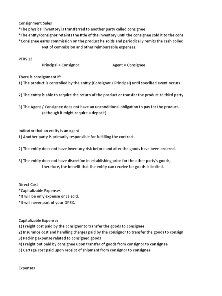 Understanding Consignment Sales and Costs | PDF | Net Income | Inventory