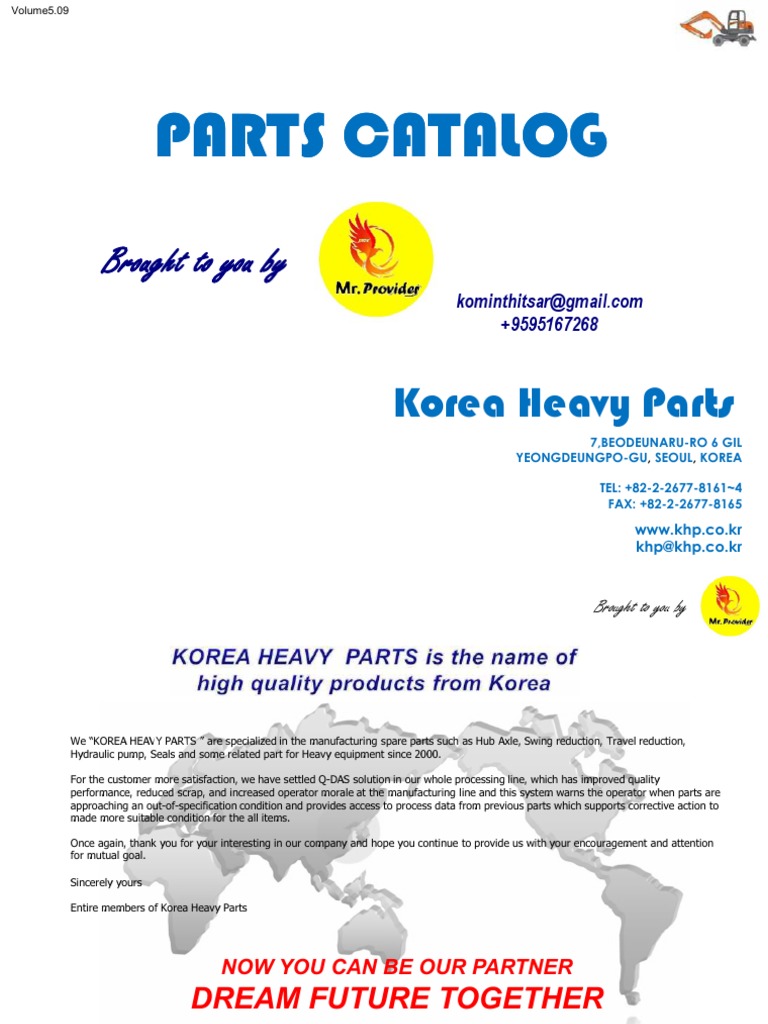 Korea Heavy Parts Catalog 2023 | PDF | Gear | Axle