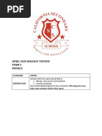 Form 3 Mathematics Paper 1 Term 1 Form Three 121/1 | PDF | Circle | Area