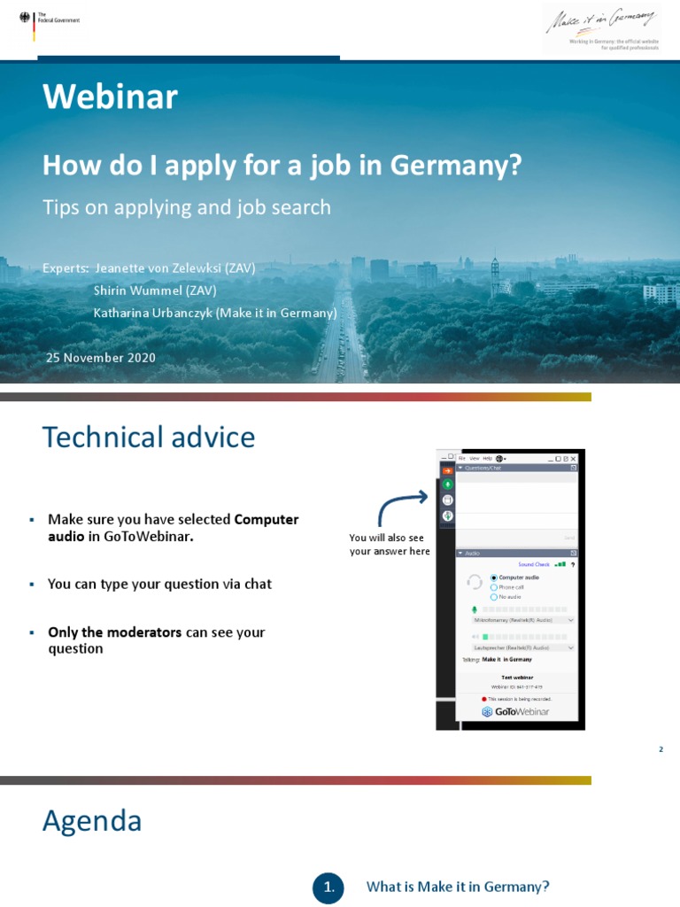 Make It in Germany - How Do I Apply For A Job in Germany | PDF | Travel ...
