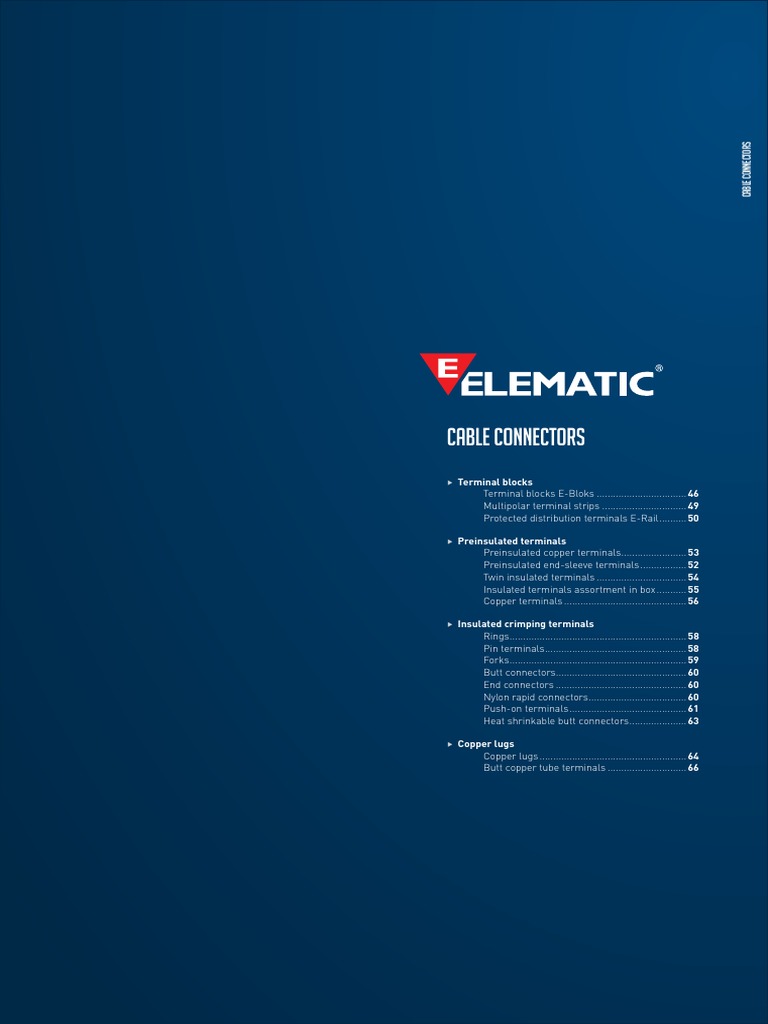 Cable Connectors Guide & Specs | PDF | Electrical Connector | Building ...