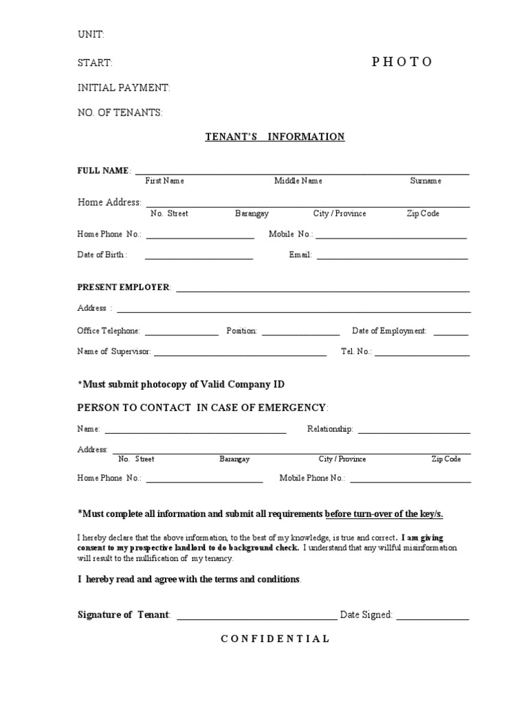 Tenant's Information | PDF | Leasehold Estate | Common Law