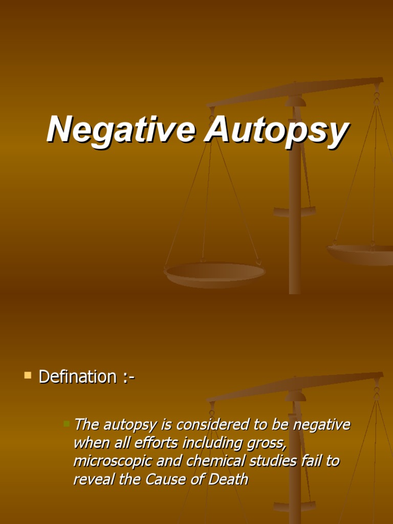 Negative Autopsy: Definition and Causes | PDF | Science & Mathematics