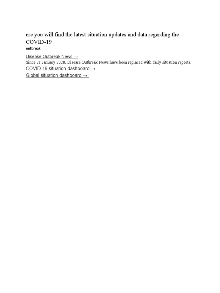 COVID-19 Situation Updates and Data | PDF | Finance & Money Management ...