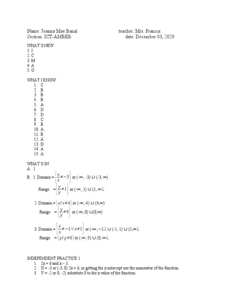 General Mathematics (Week - 8) PDF | PDF | Asymptote | Mathematical ...