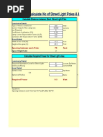 Street Light Pole Distance and Wattage Calculations | PDF | Street ...