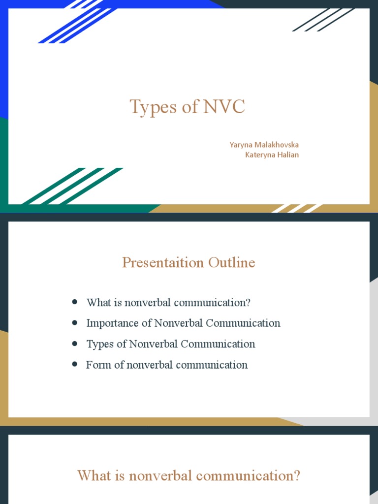 Types of NVC | PDF