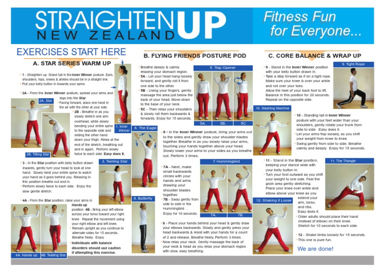StraightenUp Exercises | PDF | Foot | Abdomen