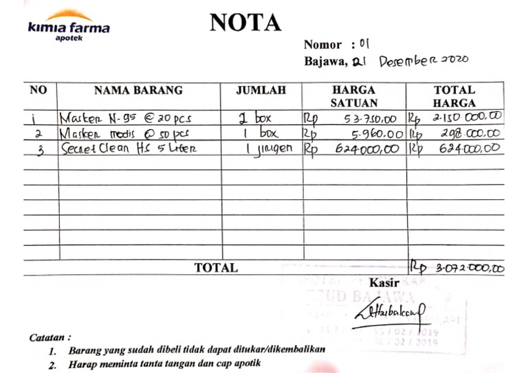 Kuitansi Kimia Farma Pdf
