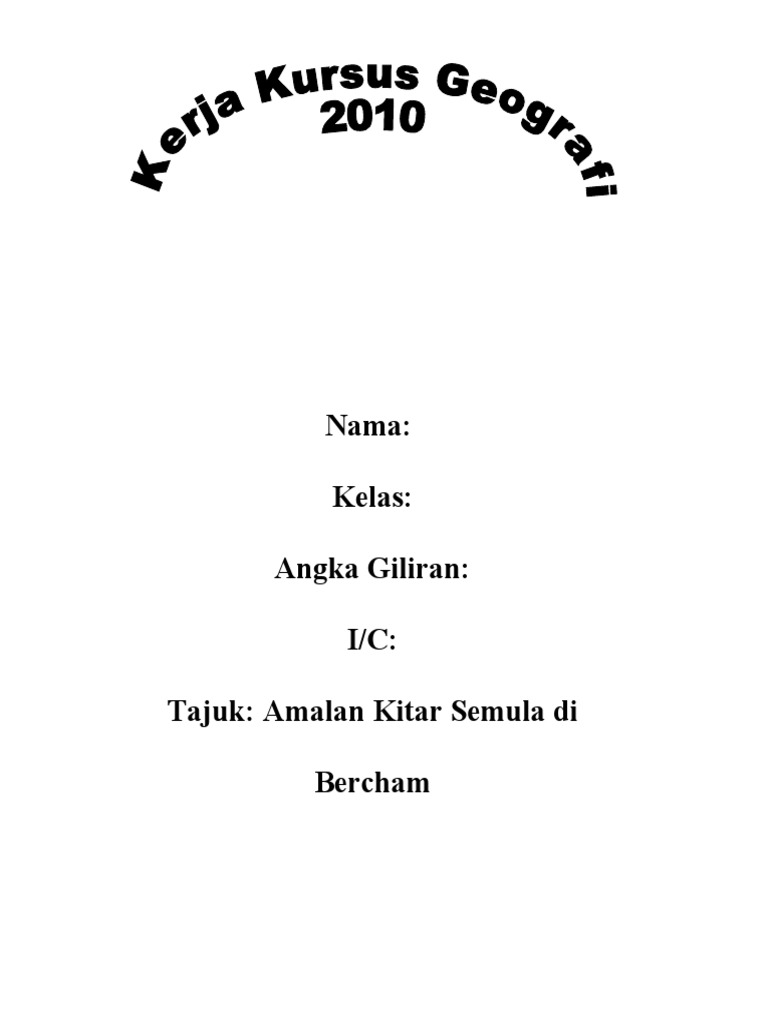 Geografi Folio Tingkatan 3 | PDF