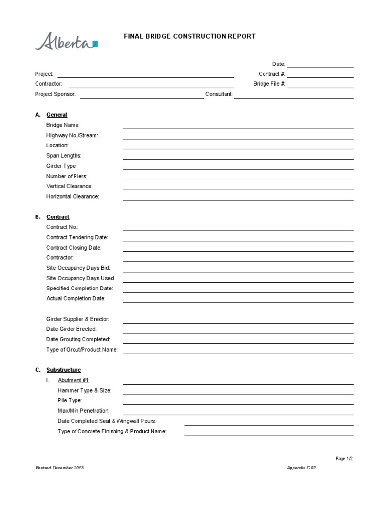 C.02 Final Bridge Construction Report | PDF | Deep Foundation ...
