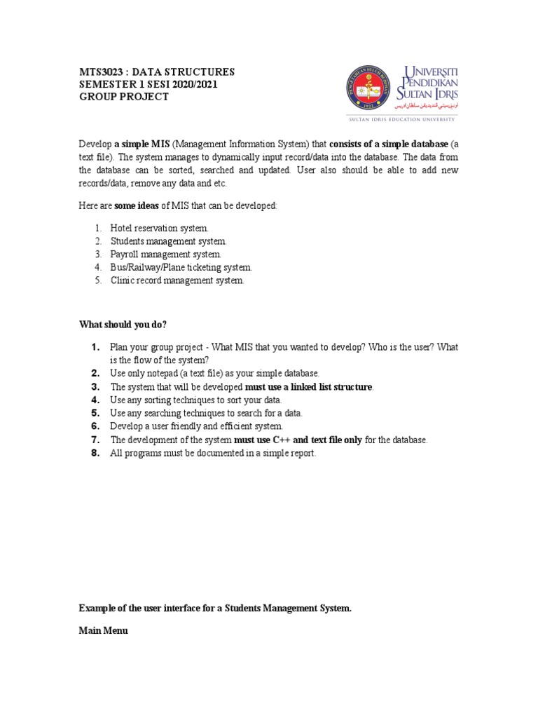 Group Project MTS 3023 A201 | PDF | Information Management | Databases