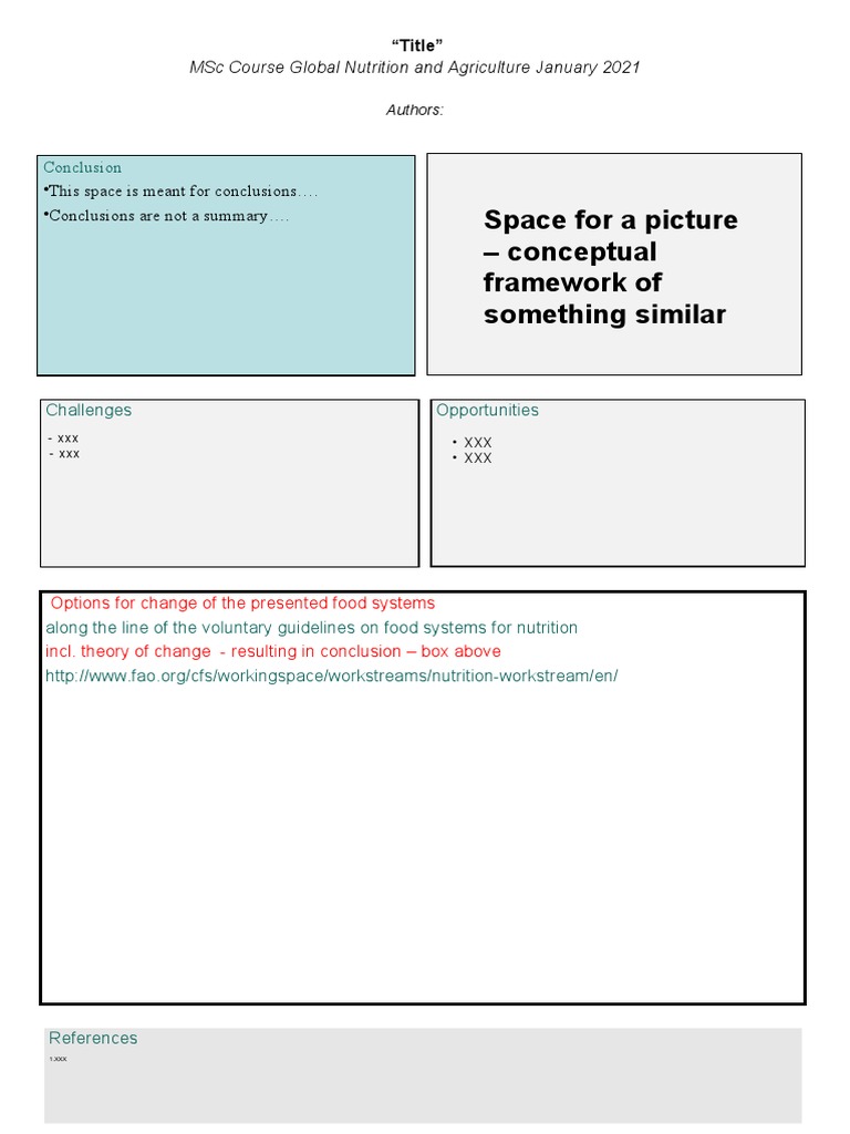 Poster Template MSC Food System | PDF