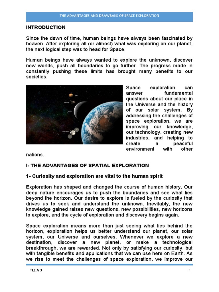 Benefits Of Space Exploration Understanding Space Exploration: Why It