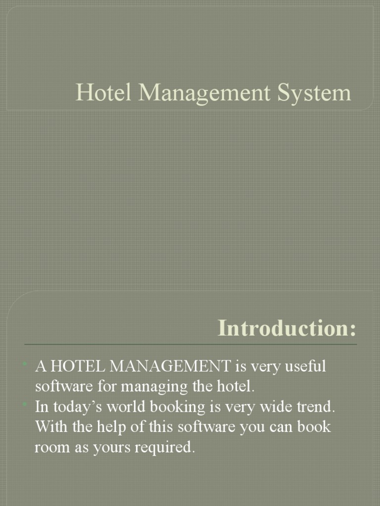 Hotel Management | PDF