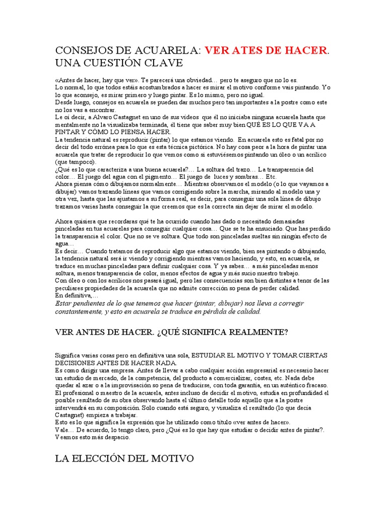 Estrategias de Acuarela: Ver y Pintar | PDF | Pintura con acuarelas ...