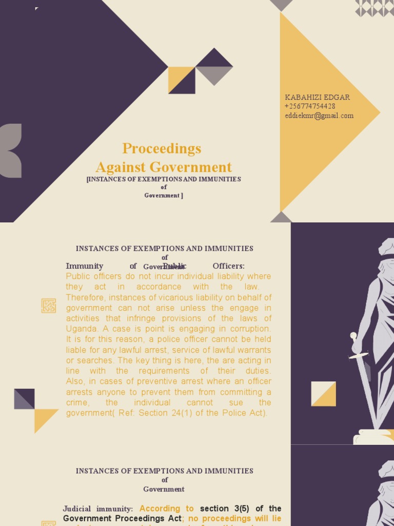 Immunities of Government | PDF | Sovereign Immunity | Arrest