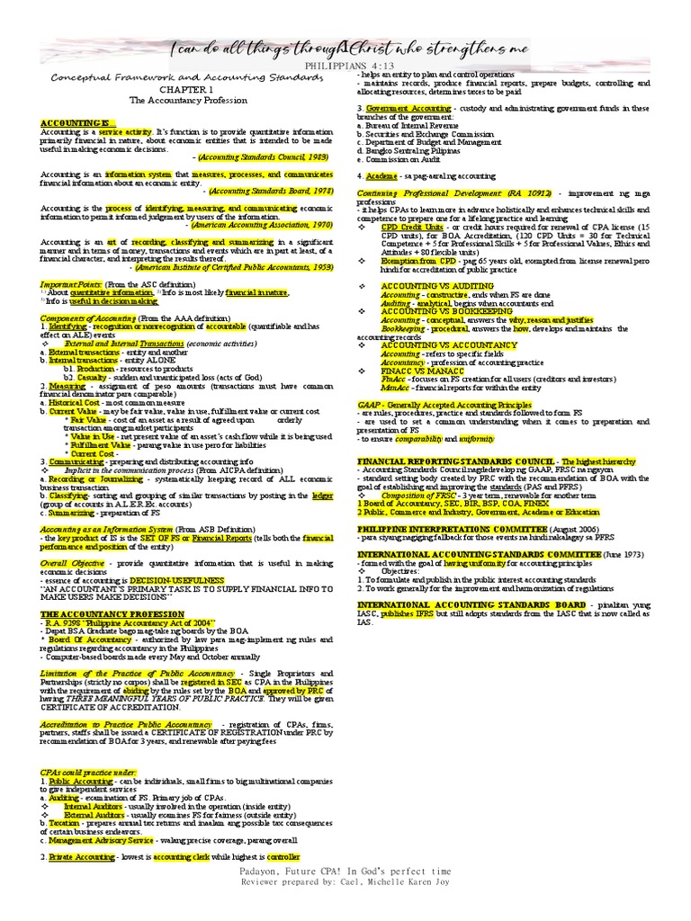 CFAS Chapter 1 The Accountancy Profession | PDF | Certified Public Accountant | Accounting