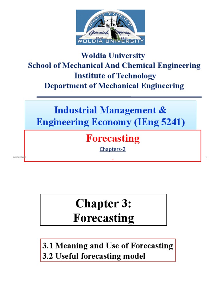 Forecasting: Industrial Management & Engineering Economy (Ieng 5241) | PDF | Forecasting ...