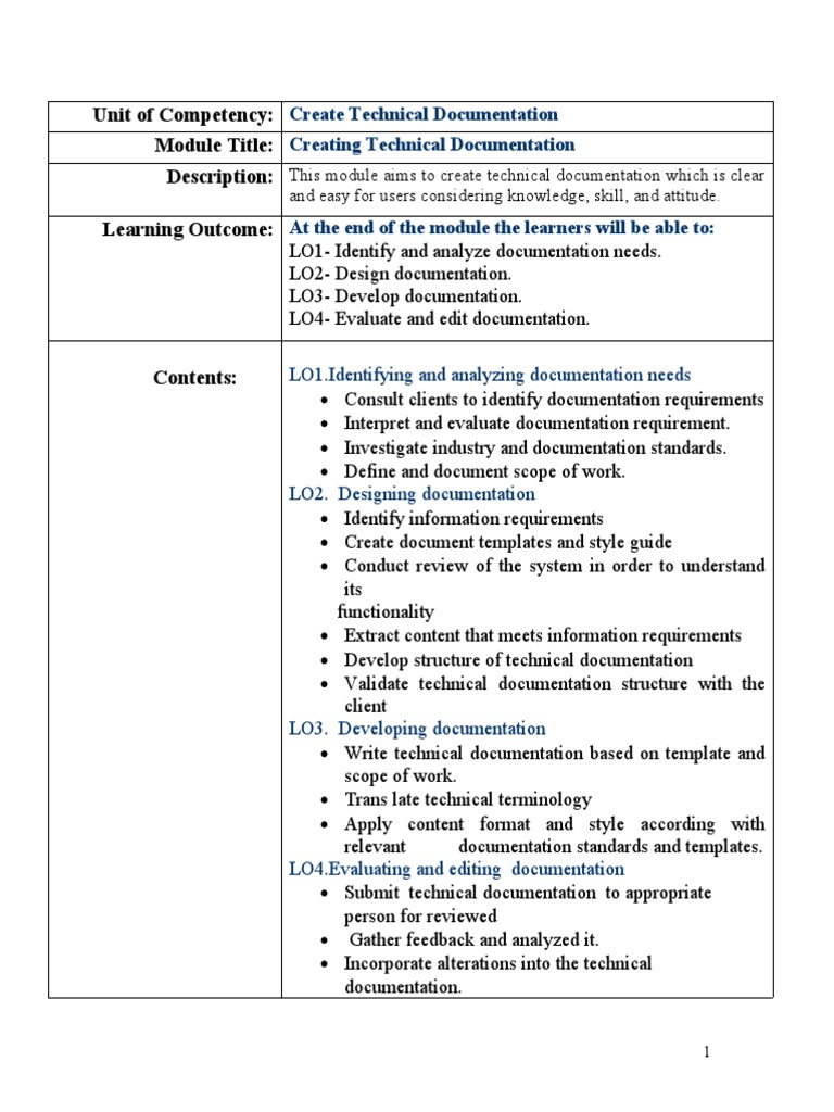 Create Technical Documentation | Download Free PDF | Documentation | Page Layout