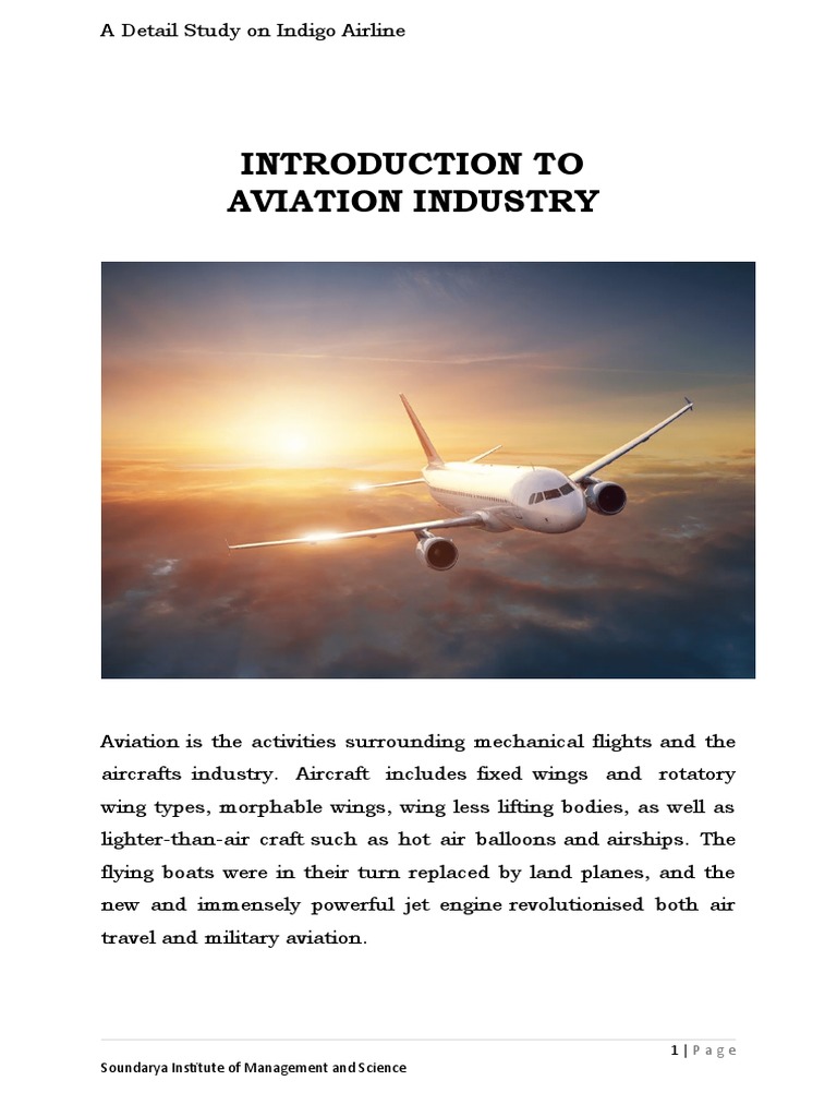Introduction To Aviation Industry: 1 - Soundarya Institute of ...