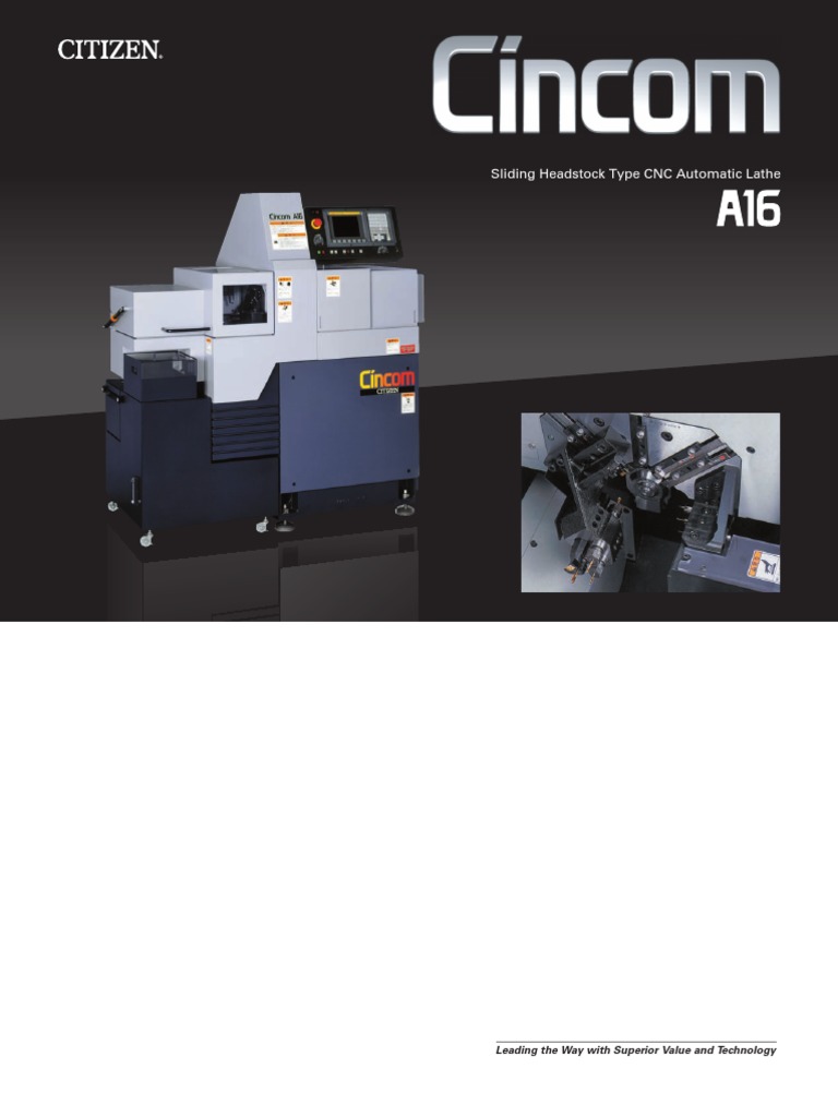 Citizen A16VI Machine Specifications | PDF | Machining | Drilling