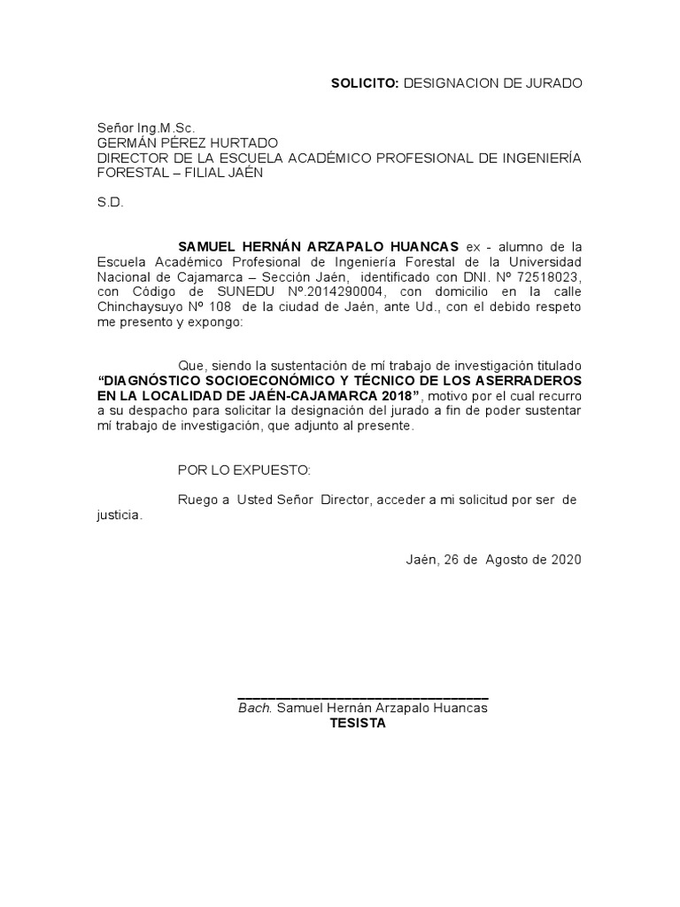 Solicitud Designación de Jurado | PDF