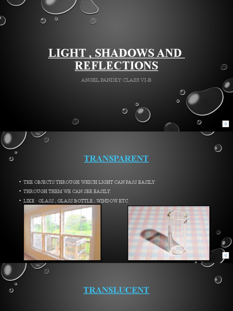 Light, Shadows and Reflection 2 | PDF