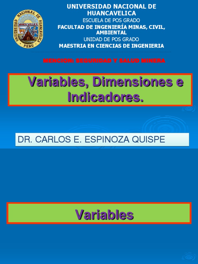 Variables, dimensiones e indicadores en investigación | PDF | Science | Enseñanza de matemática