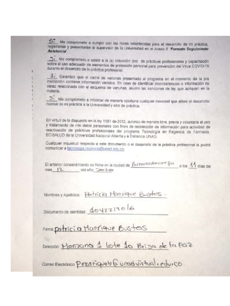 Formato de Consentimientos | PDF