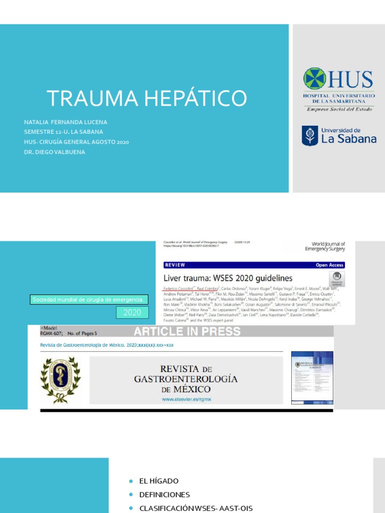 Guía Completa de Trauma Hepático | PDF | Hígado | Abdomen