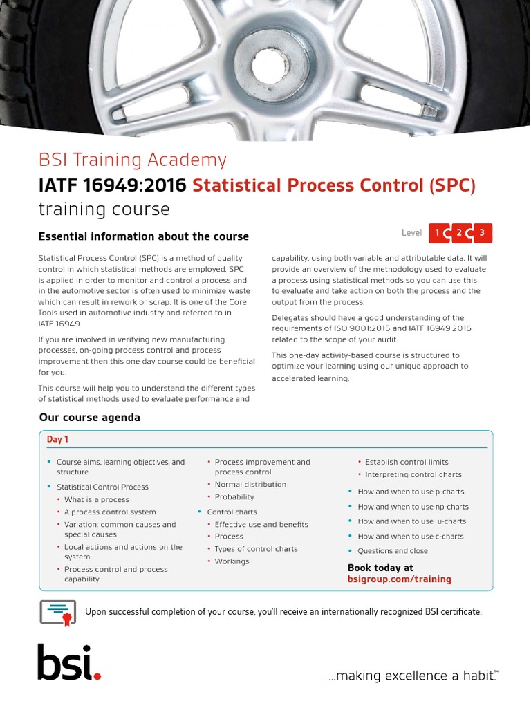 BSI Training Academy: IATF 16949:2016 | PDF | Iso 9000 | Statistics