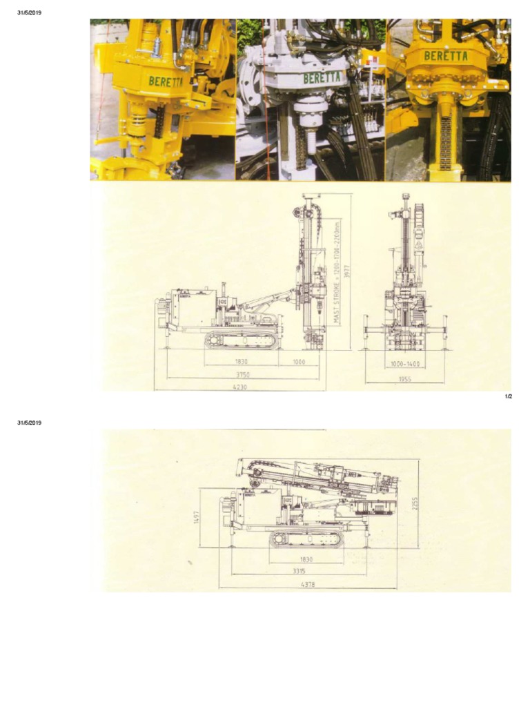 Dimension Beretta T46 PDF | PDF