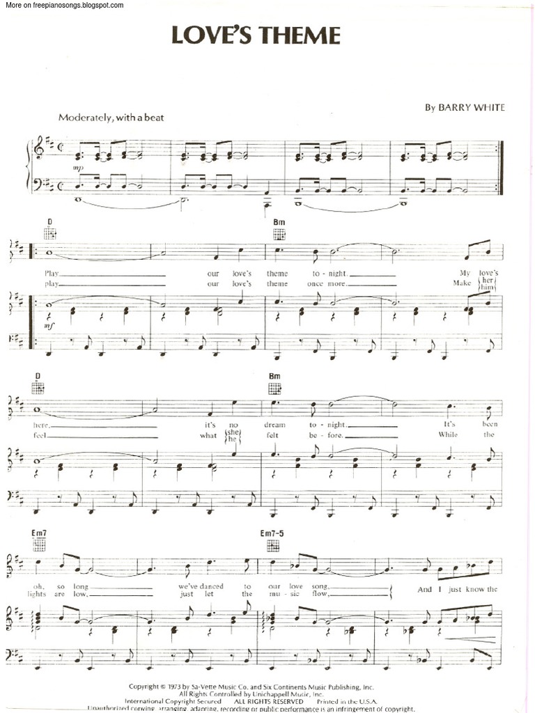 Barry White - Loves Theme | PDF