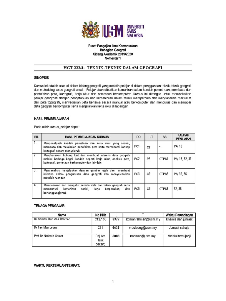 Rangka Kursus - HGT 222 | PDF