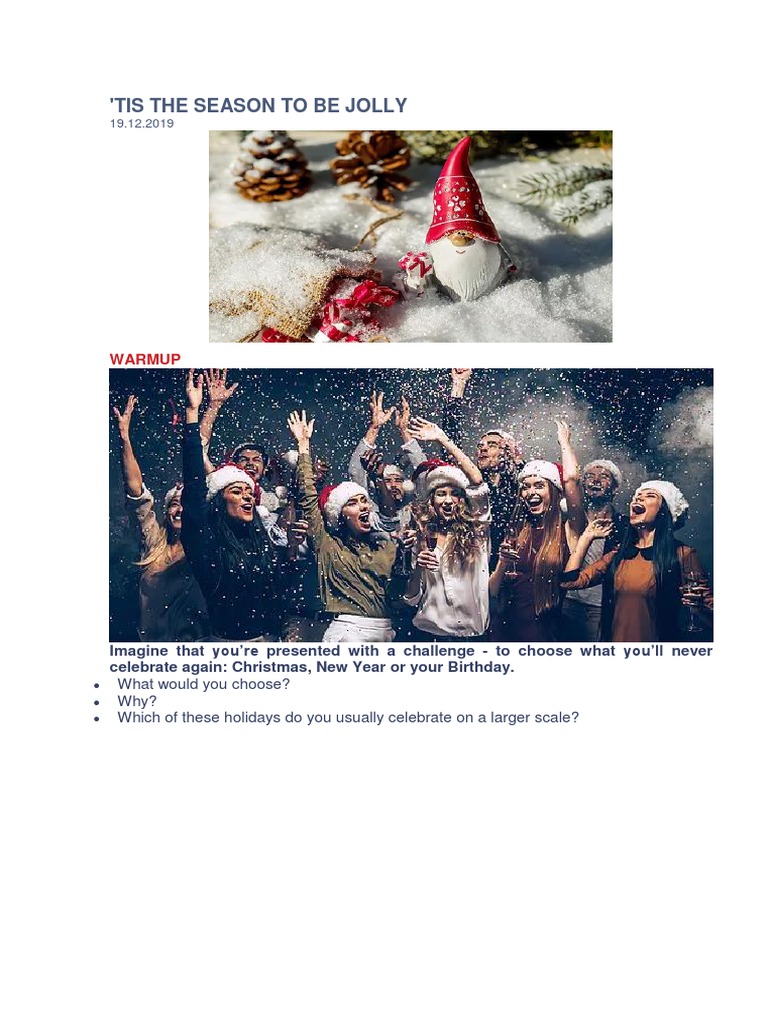 Christmas Speaking Lesson | PDF | Christmas | December Observances