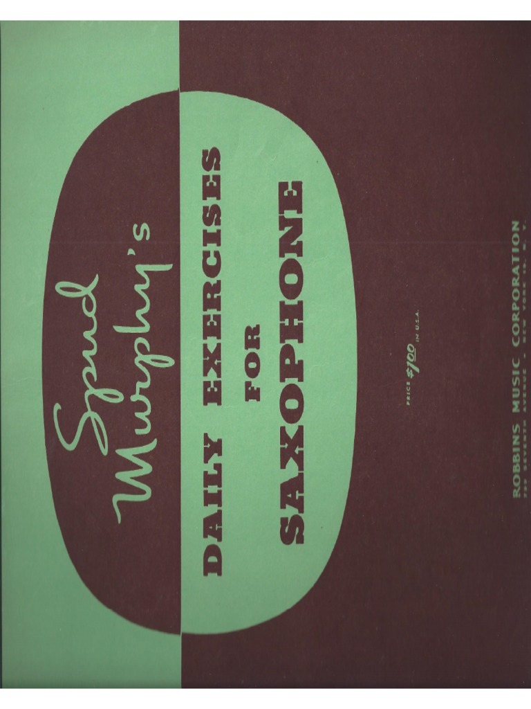 Spud Murphy Daily Sax Exercises | PDF
