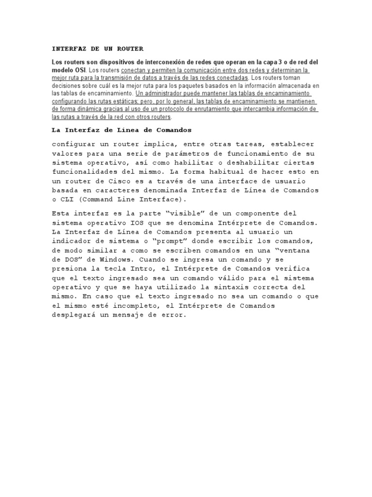 Interfaz de Configuración de Router | PDF | Enrutador (Computación ...