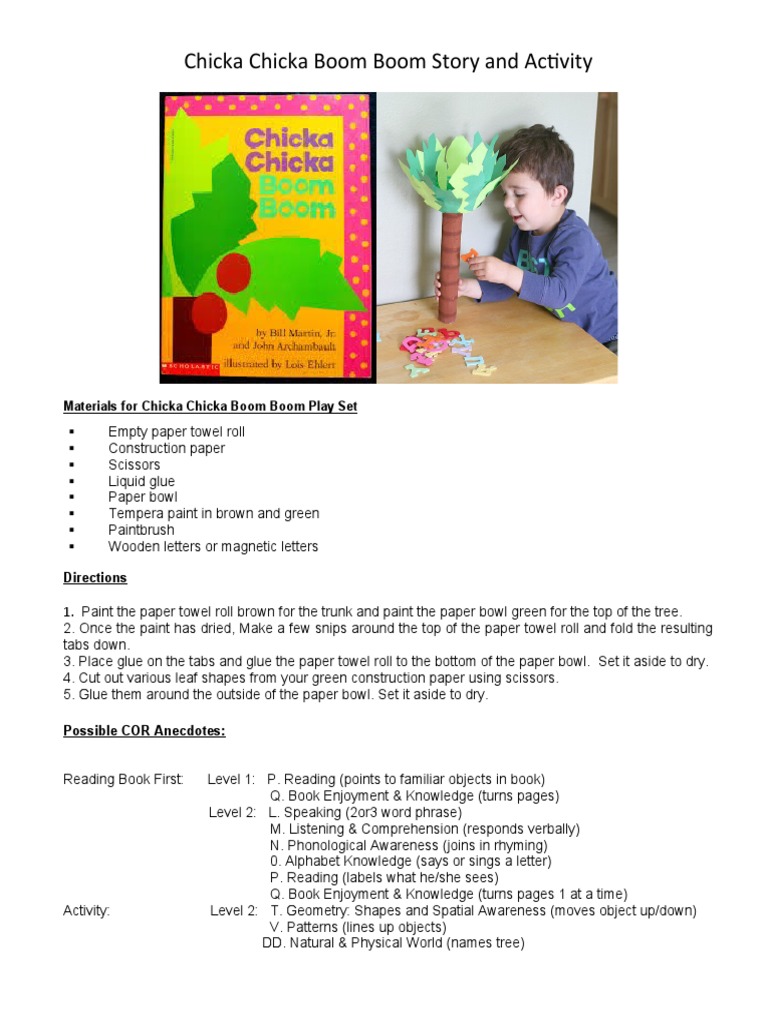 Chicka Chicka Boom Boom Story and Activity | PDF
