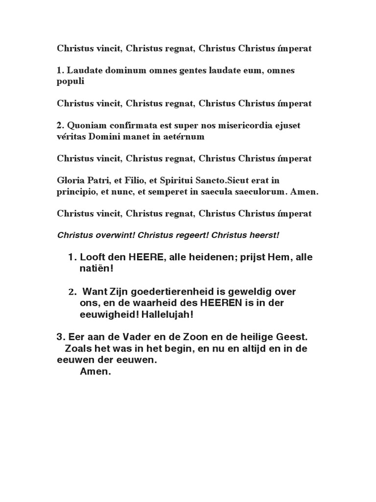 Christus Vincit PDF | PDF