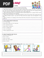 Present Continuous Reading Comprehension | PDF