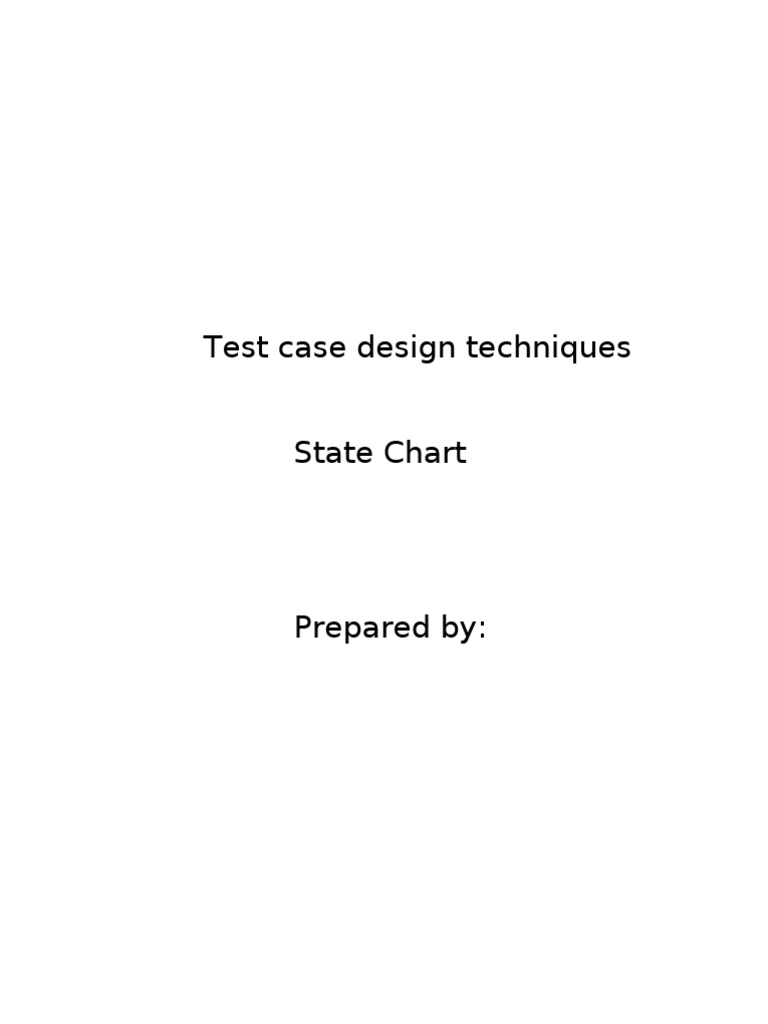 State Chart - Test Case Design Technique | PDF | Unified Modeling ...